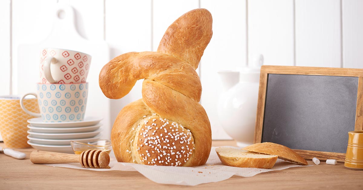 Receta Albal® de Pan en forma de Conejo de Pascua